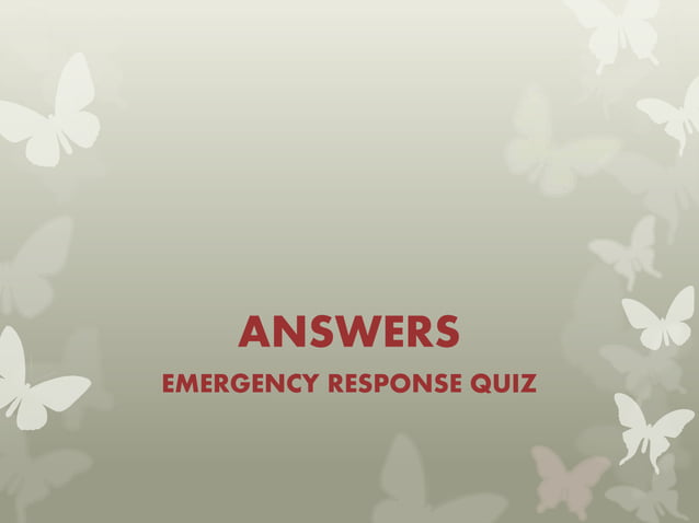 Ehs 314 emergency response quiz | PPTX | First Aid | Injuries