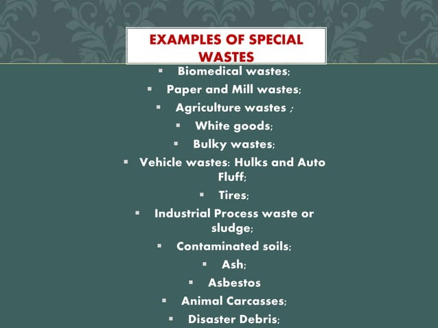 Ehs 519 1st Lecture: Biomedical and Special Wastes | PPT