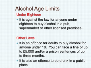 Ehsan Kabir - Alcohol Age Limits in UK | PPT