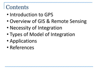 GPS & its integration with GIS & RS | PPT