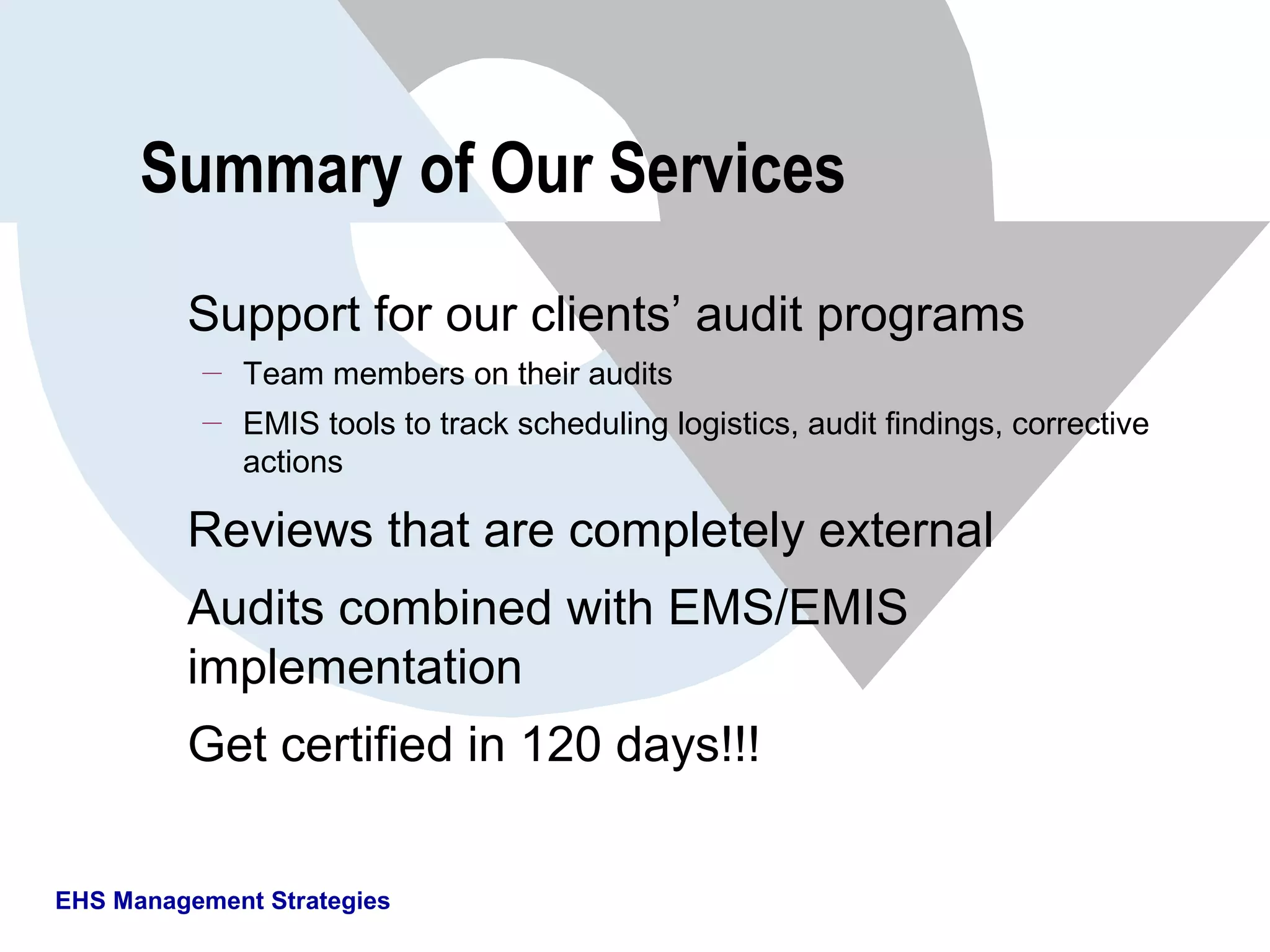 EHS Audit Overview | PPT
