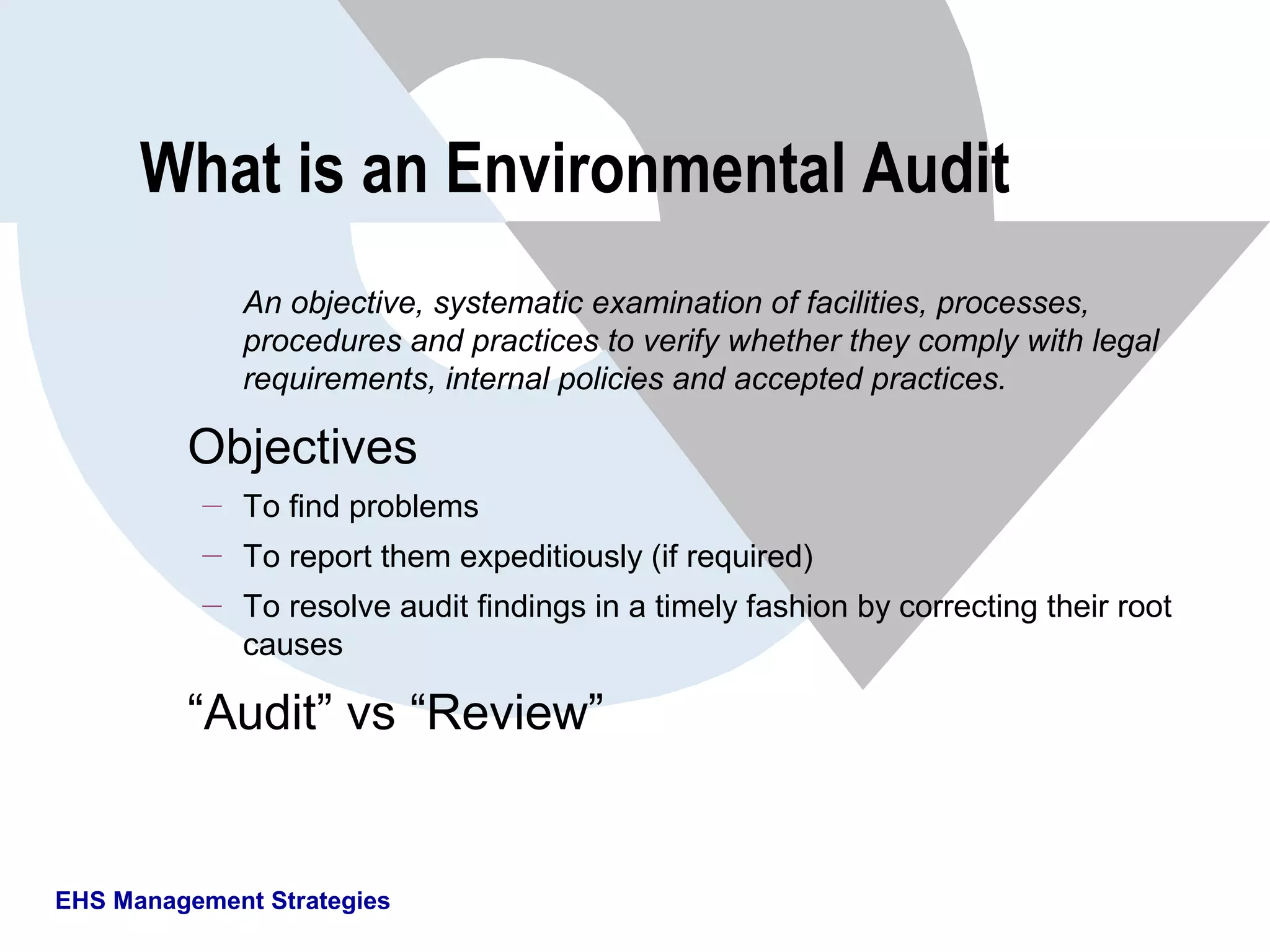 EHS Audit Overview | PPT