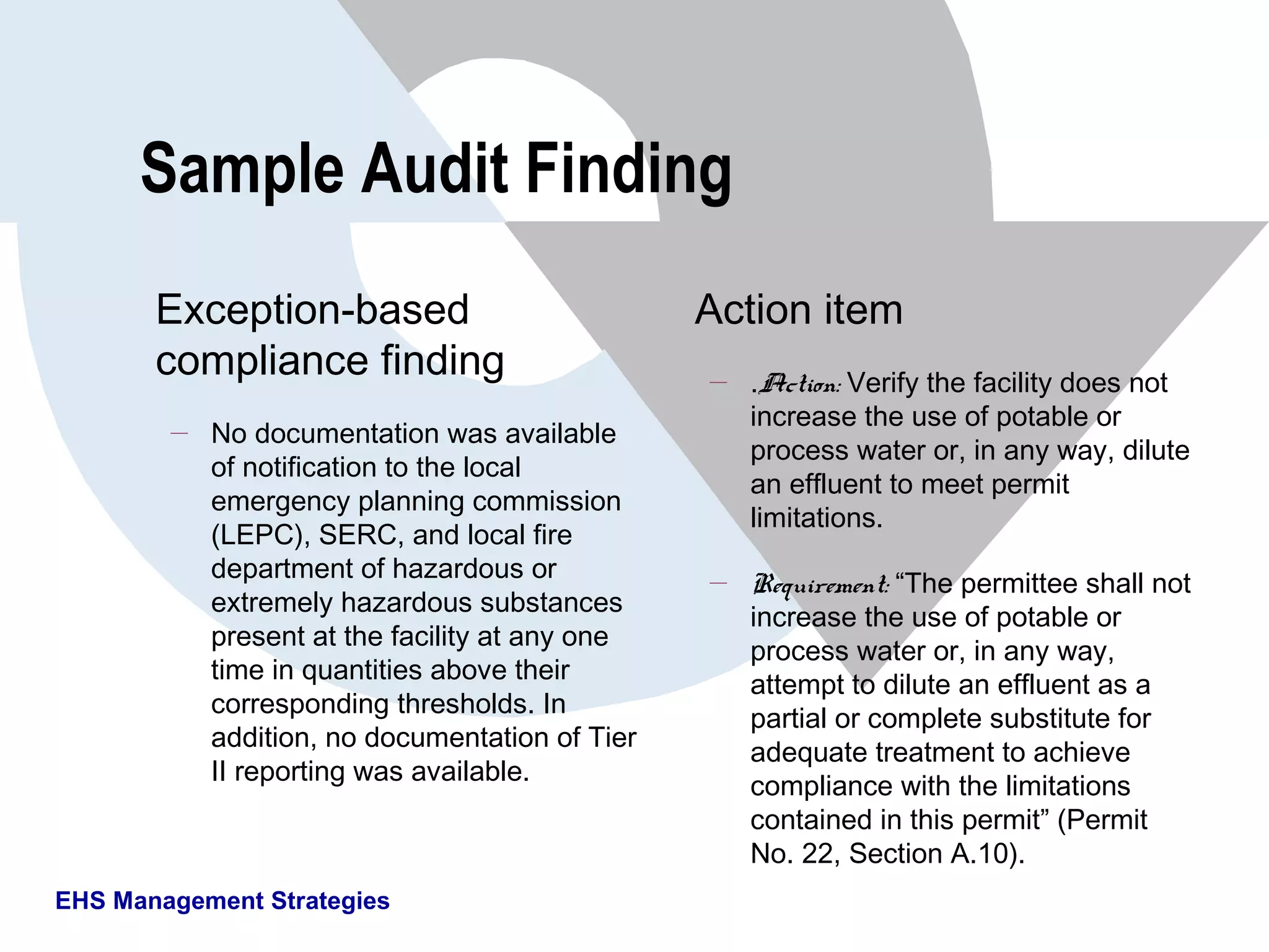 EHS Audit Overview | PPT