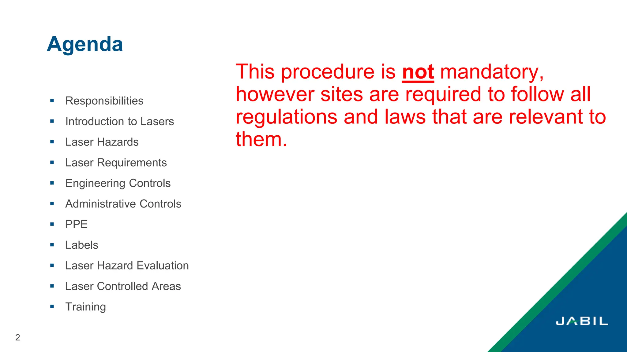EHS Center for Excellence - Laser Safety.pptx