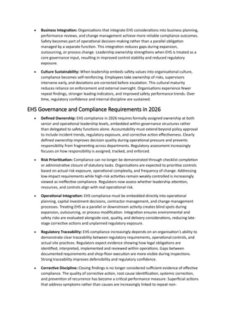 EHS Compliance in 2026 How Leadership & Culture Drive Performance | PDF