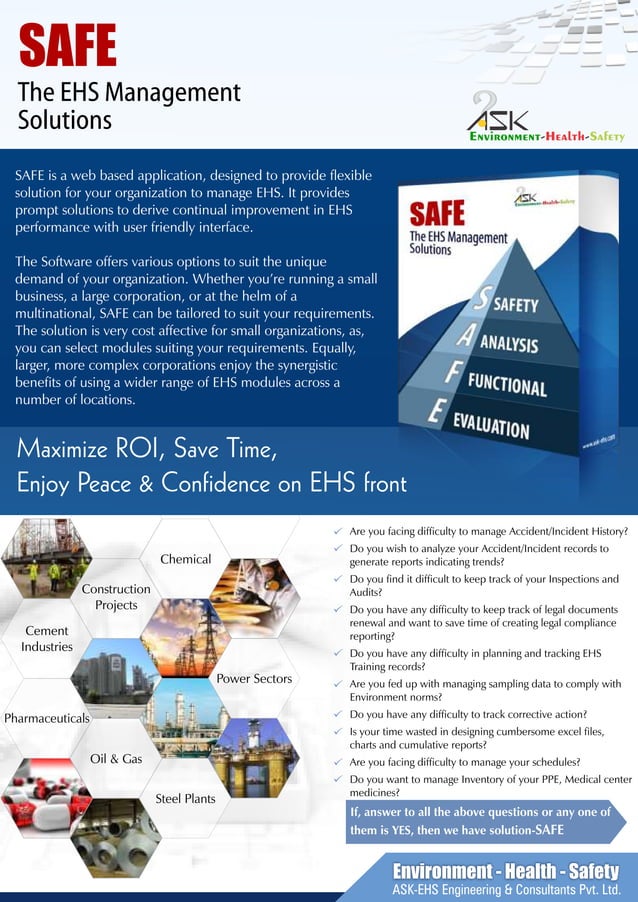 SAFE: Safety Management Software - One Platform to Manage all EHS ...