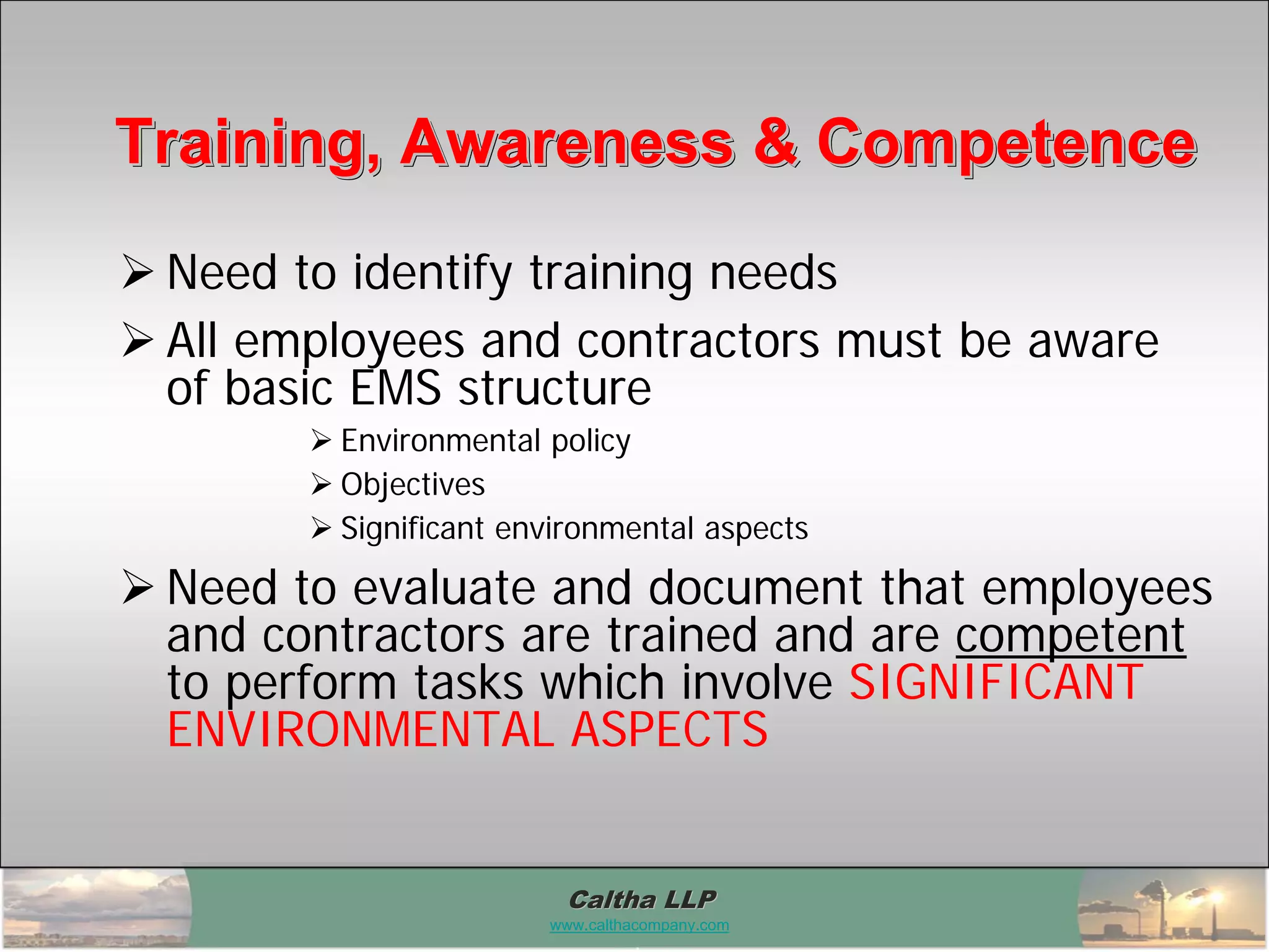 EHS Management Systems Overview For The Hazardous Materials ...