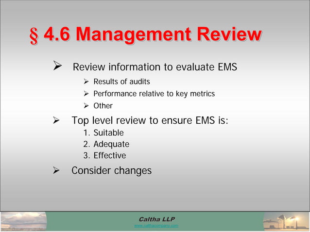 EHS Management Systems Overview For The Hazardous Materials ...