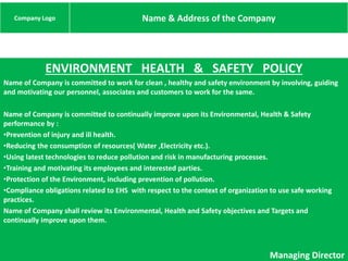 EHS Policy Soft Copy | PPTX