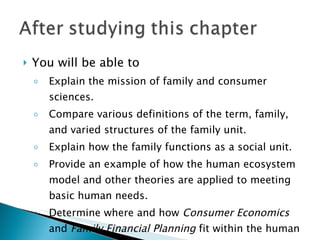 HUSC Body of Knowledge: Family and Consumer Sciences | PPT