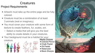Create a Creature Artwork Project Introduction | PPTX