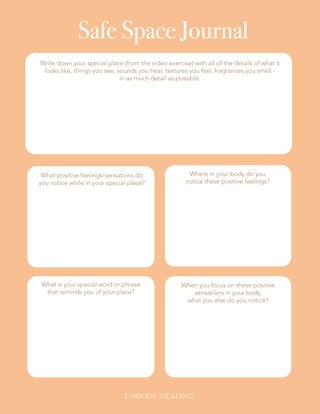 Safe Space Workbook | PDF