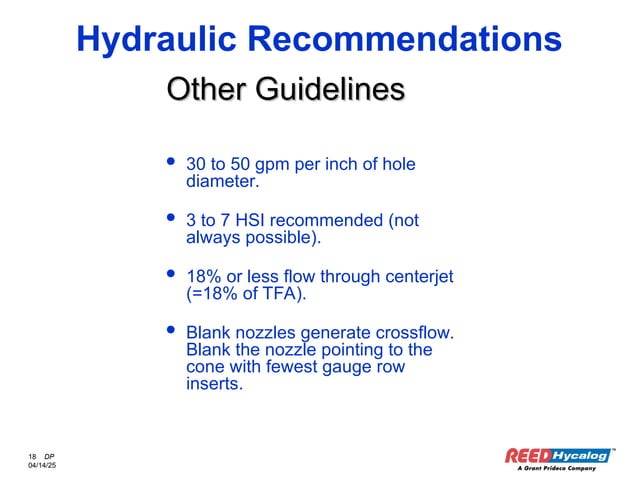 Hydraulics_Optimization_Theory para la industria petrolera | PPT