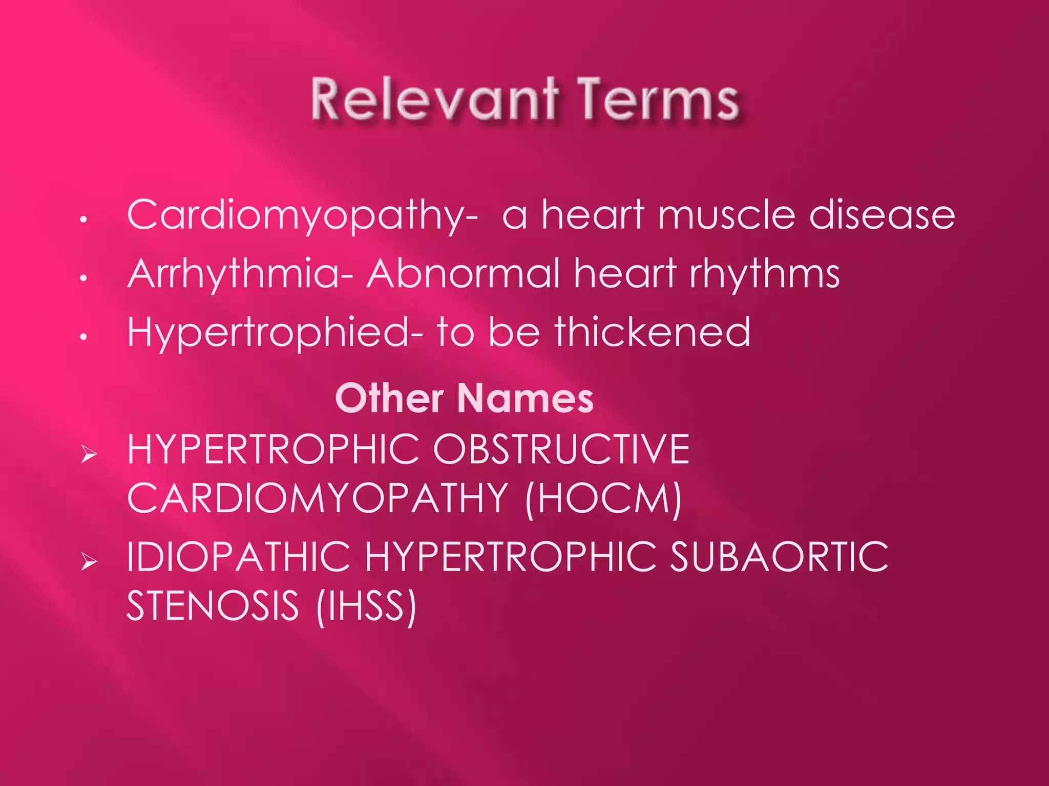 Student Work Hypertrophic Cardiomyopathy | PPTX