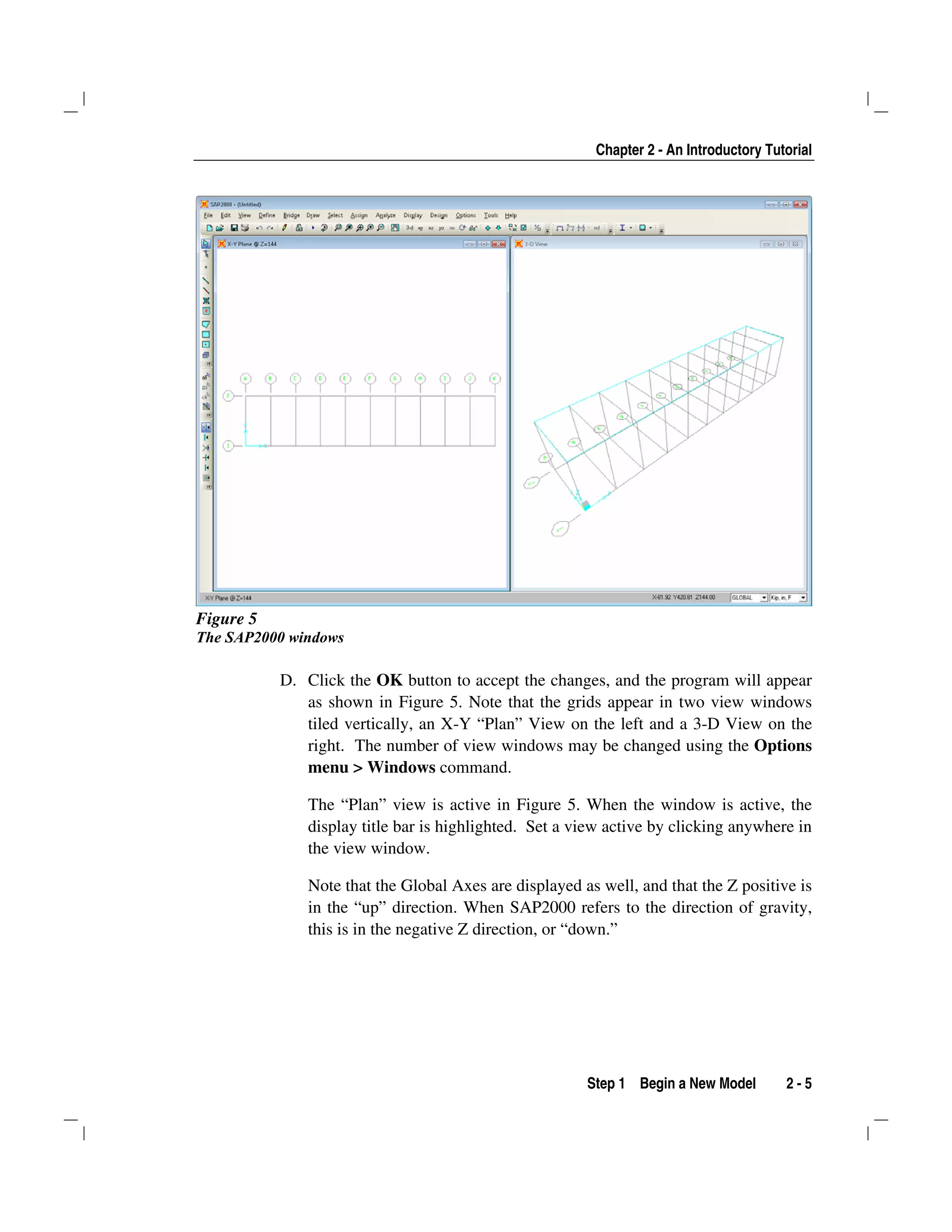 Introductory tutorial for sap2000 | PDF
