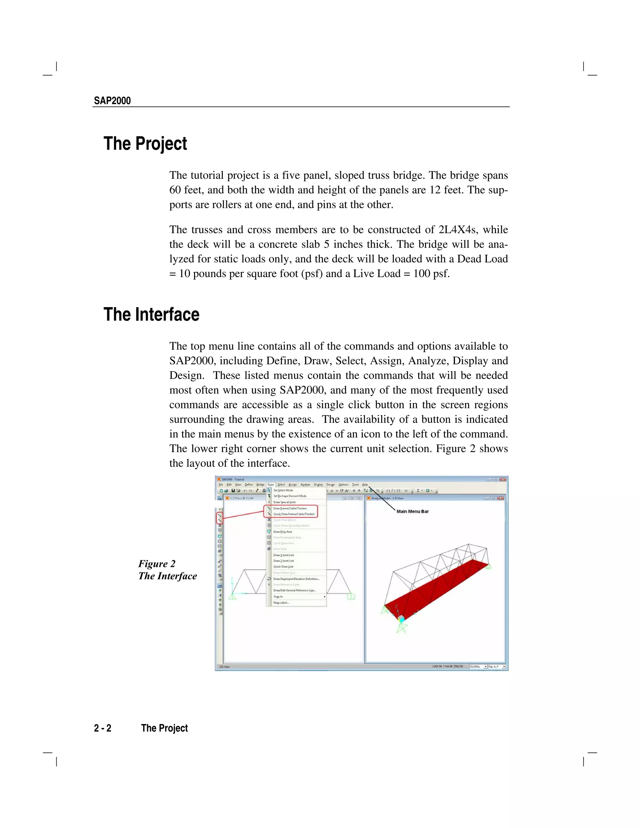 Introductory tutorial for sap2000 | PDF