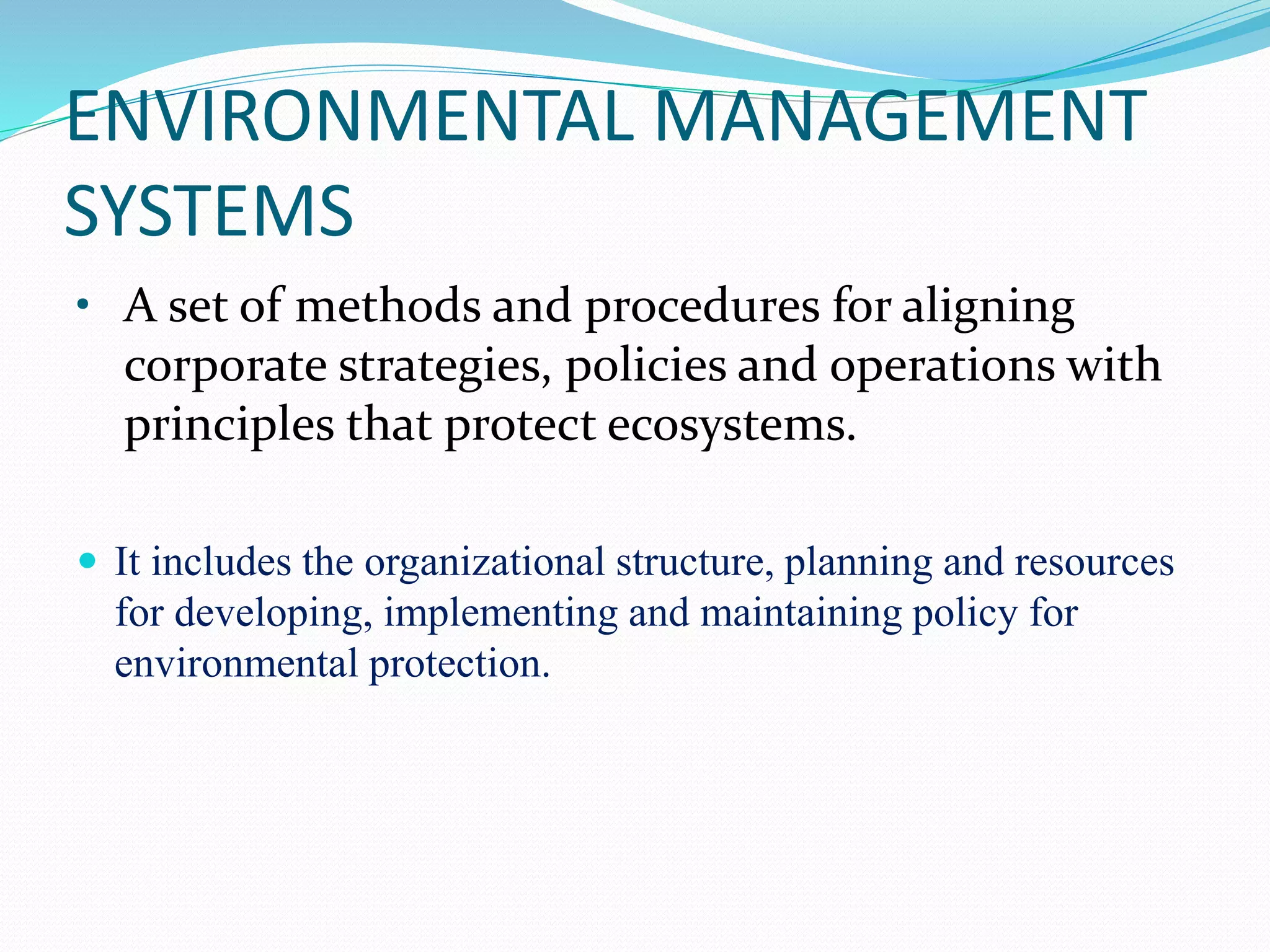 Environmental management sytems and processes | PPTX | Environmental ...