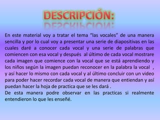 Las vocales | PPT