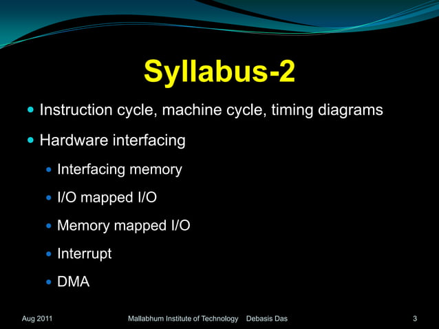 Ei502 Microprocessors And Micrtocontrollers Part 1 Ppt Free Download