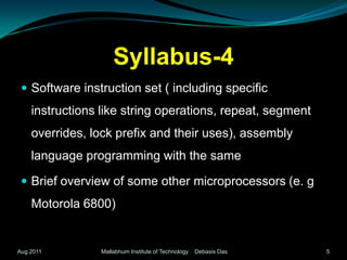 Ei502 microprocessors & micrtocontrollers part 1 | PPT | Free Download