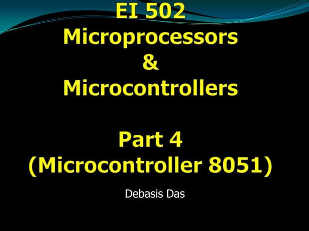 Ei502microprocessorsmicrtocontrollerspart4 8051 Microcontroller | PPTX | Operating Systems ...