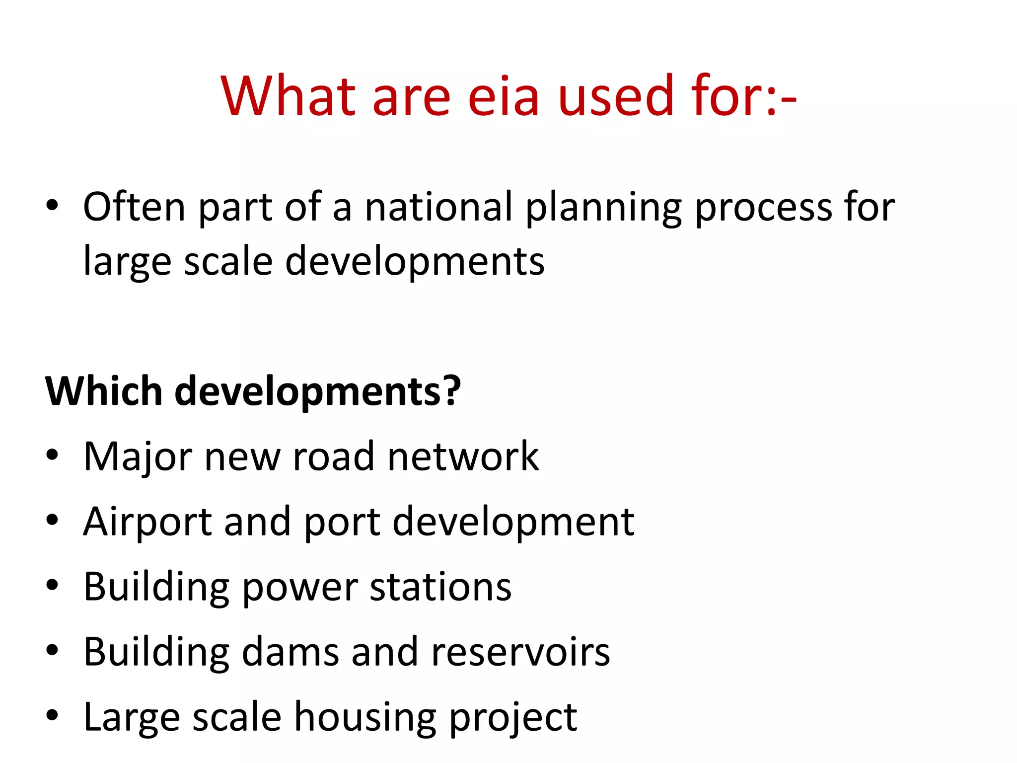 EIA for development projects | PPTX