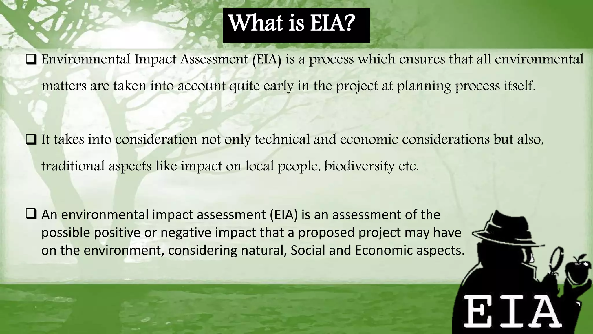 Eia - environmental impact assessment | PPTX