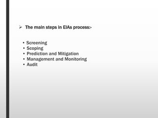 Envirornment Impact Assessment | PPT