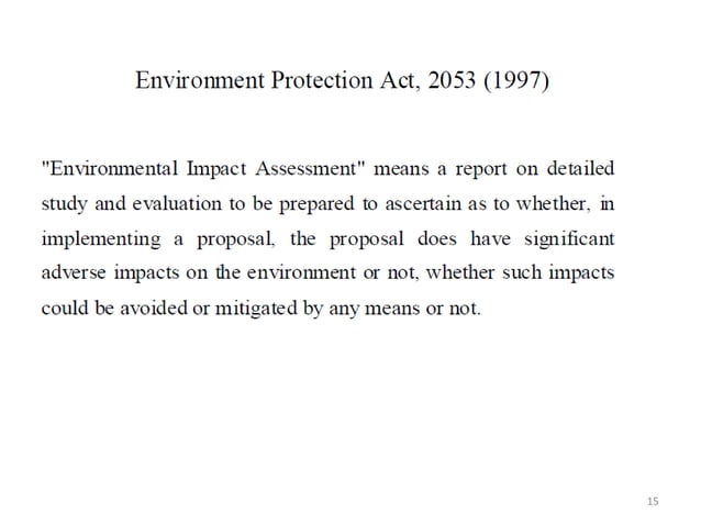 Environmental Impact Assessment, Initial Environmental Examination ...