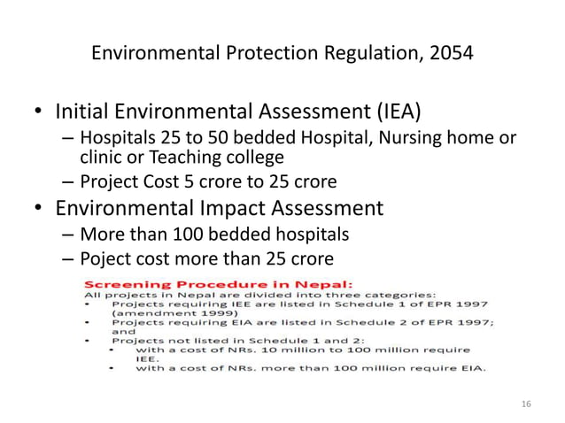 Environmental Impact Assessment, Initial Environmental Examination ...