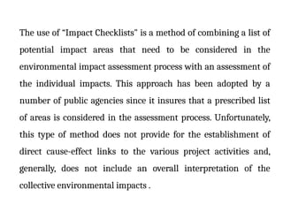 Environmental Impact Assessment - Method | PPT