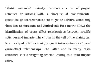 Environmental Impact Assessment - Method | PPT