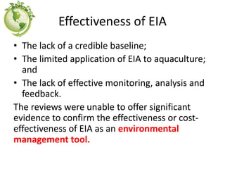 EIA an introduction - Case study wrt Coastal development & Aquaculture ...