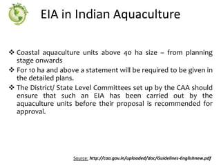 EIA an introduction - Case study wrt Coastal development & Aquaculture ...