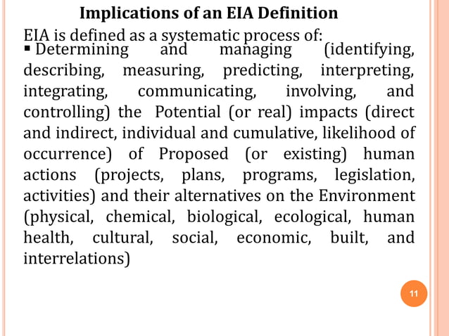 EIA-GeES 3112 Chapter 1.ppt Basic Concept of Environmental Impact Assessment (1).pptx ...