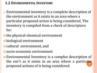 EIA-GeES 3112 Chapter 1.ppt Basic Concept of Environmental Impact ...