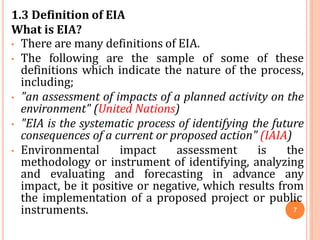 EIA-GeES 3112 Chapter 1.ppt Basic Concept of Environmental Impact ...