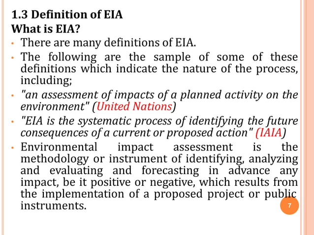 EIA-GeES 3112 Chapter 1.ppt Basic Concept of Environmental Impact Assessment (1).pptx ...
