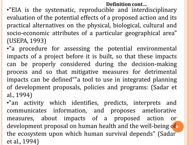 EIA-GeES 3112 Chapter 1.ppt Basic Concept of Environmental Impact Assessment (1).pptx ...