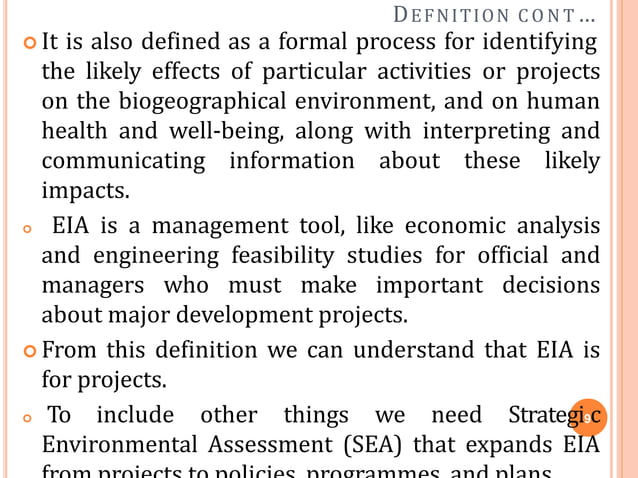 EIA-GeES 3112 Chapter 1.ppt Basic Concept of Environmental Impact Assessment (1).pptx ...