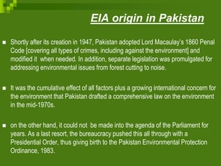 Eia pakistan perspective | PPTX