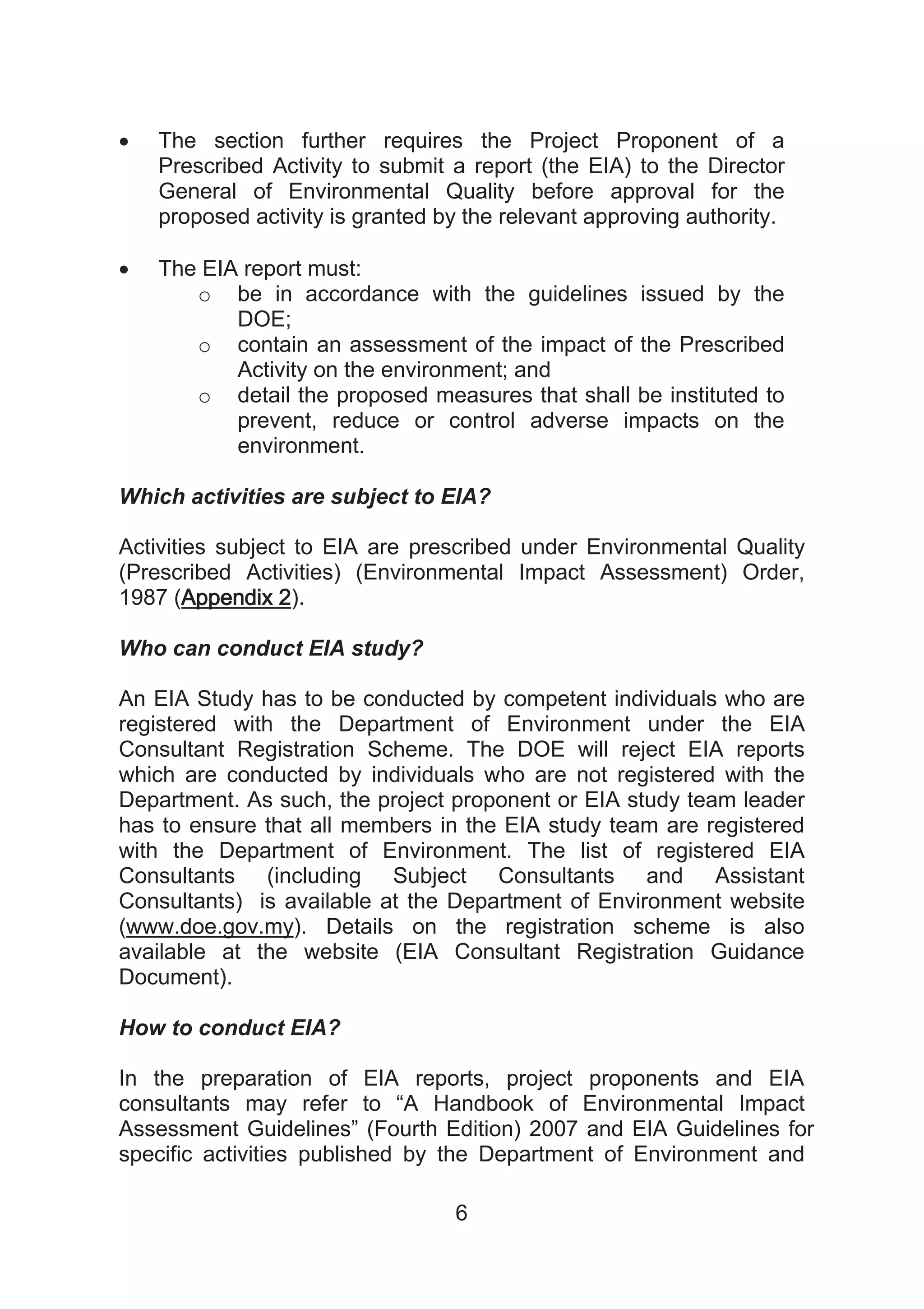 Eia procedure-and-requirements-in-malaysia | PDF