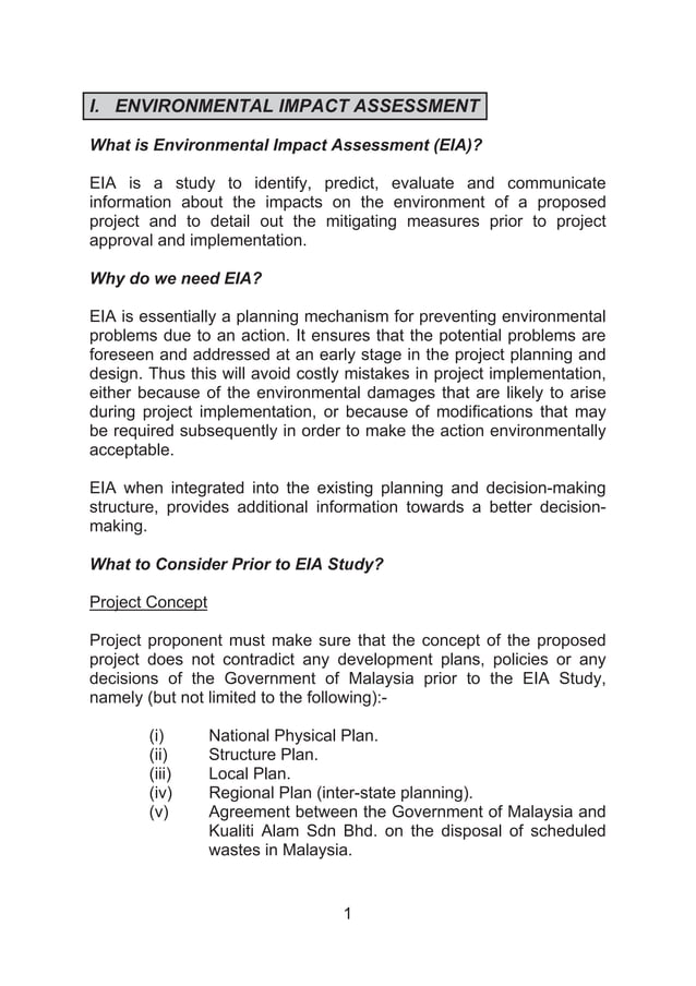 Eia procedure-and-requirements-in-malaysia | PDF