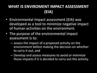 EIA (enviroment impact assessment) 2020 | PPTX