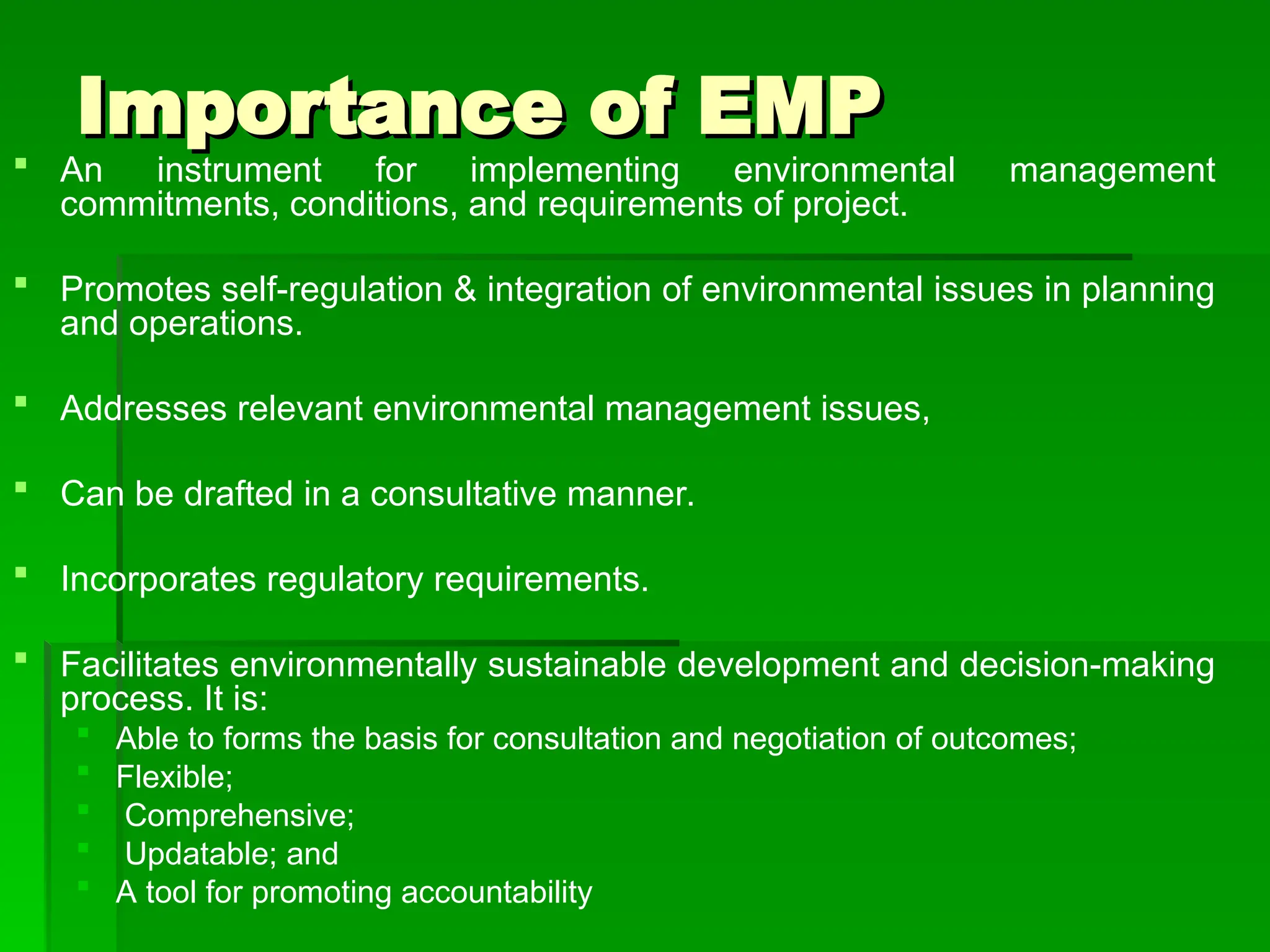 Environmental management plan- Environmental engineering | PPT