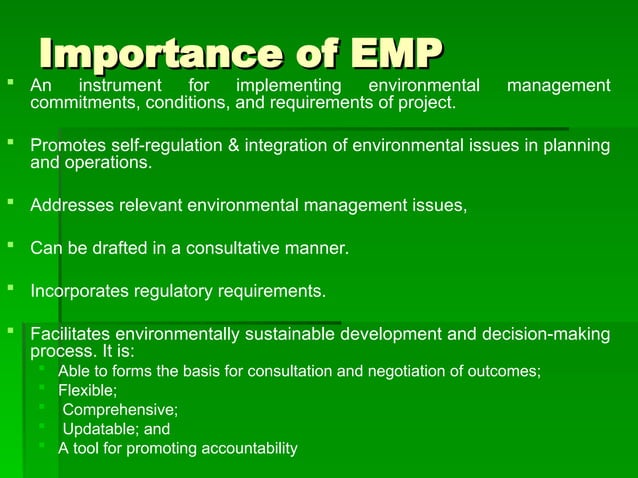 Environmental management plan- Environmental engineering | PPT
