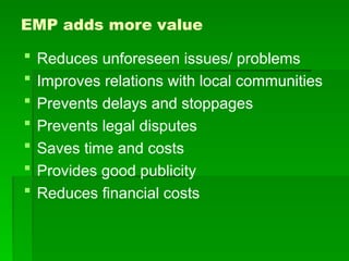 Environmental management plan- Environmental engineering | PPT