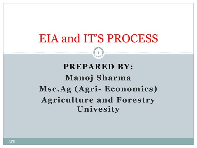 Eia and its process | PPTX
