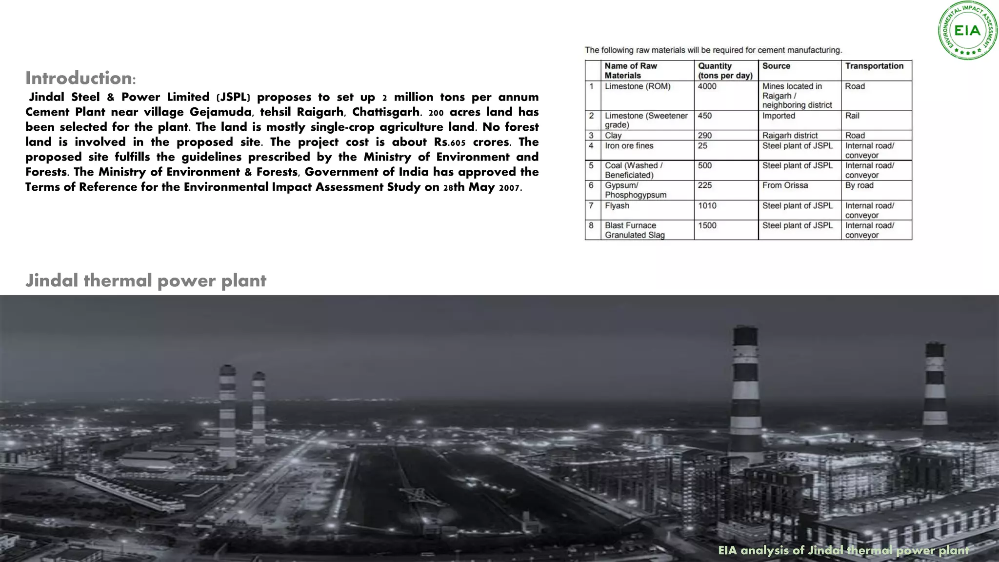 EIA ANALYSIS OF JINDAL THERMAL POWER PLANT | PDF