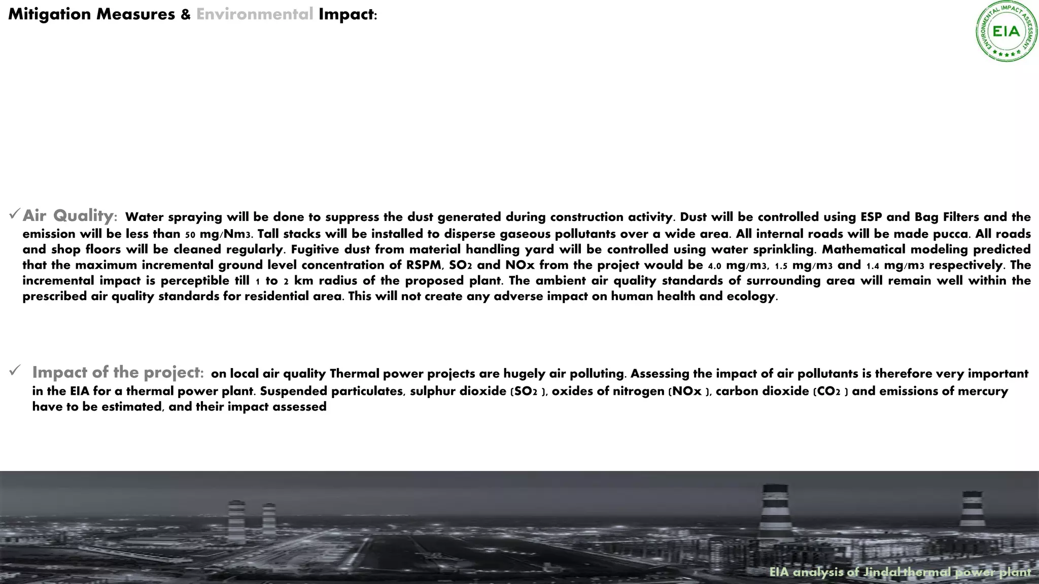 EIA ANALYSIS OF JINDAL THERMAL POWER PLANT | PDF